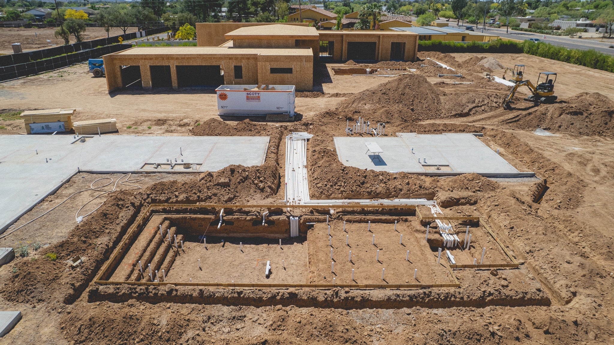 Zero Edge Pool & Spa with Baja Step, Catch Basin, & Rain Wall ...